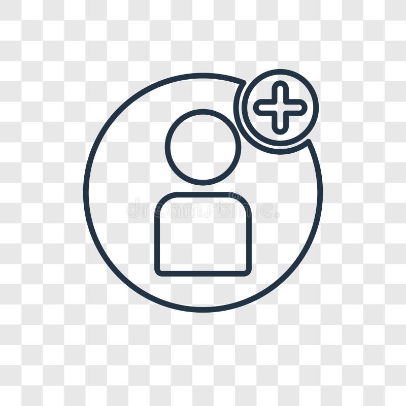 User Concept Vector Linear Icon Isolated on Transparent Background ...