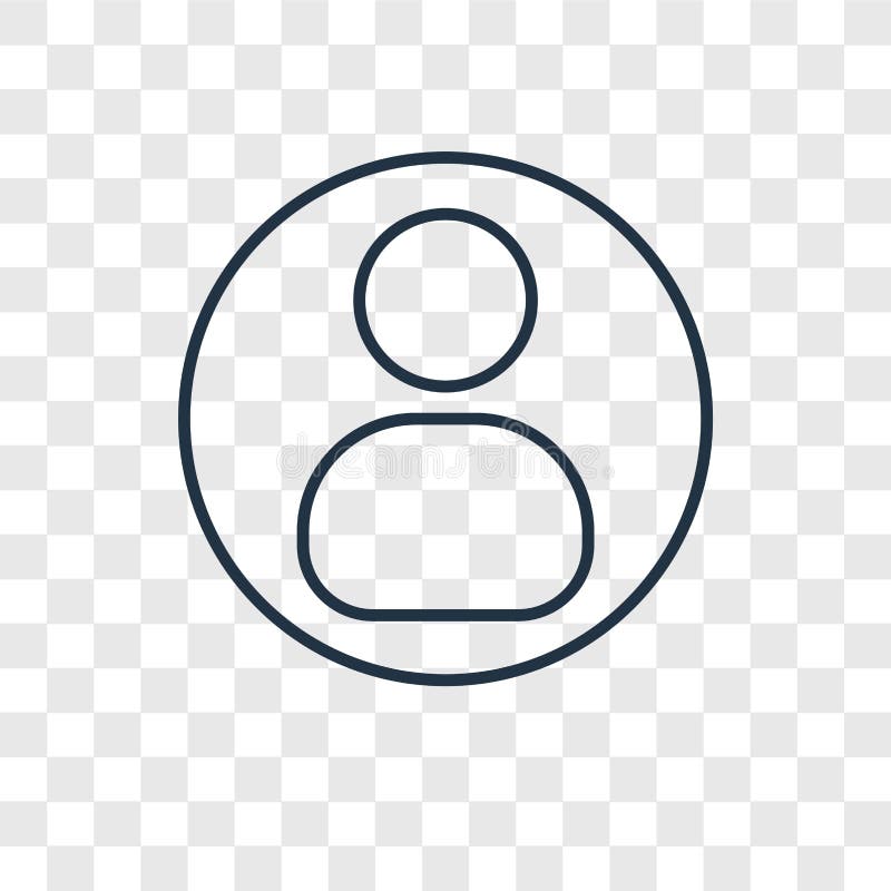 User Concept Vector Linear Icon Isolated on Transparent Background ...