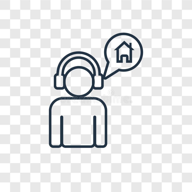 User Concept Vector Linear Icon Isolated on Transparent Background ...