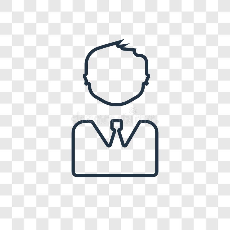 User Concept Vector Linear Icon Isolated on Transparent Background ...