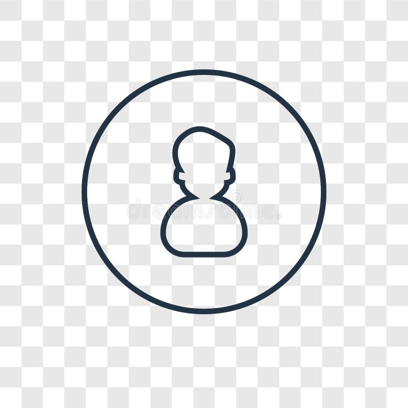 User Concept Vector Linear Icon Isolated on Transparent Background ...