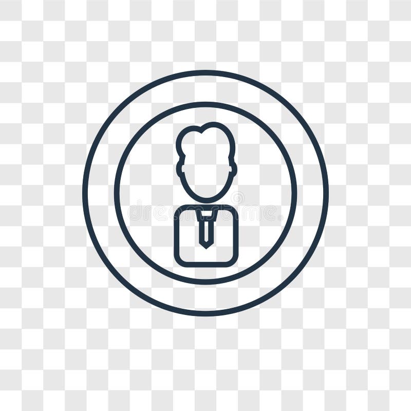 User Concept Vector Linear Icon Isolated on Transparent Background ...