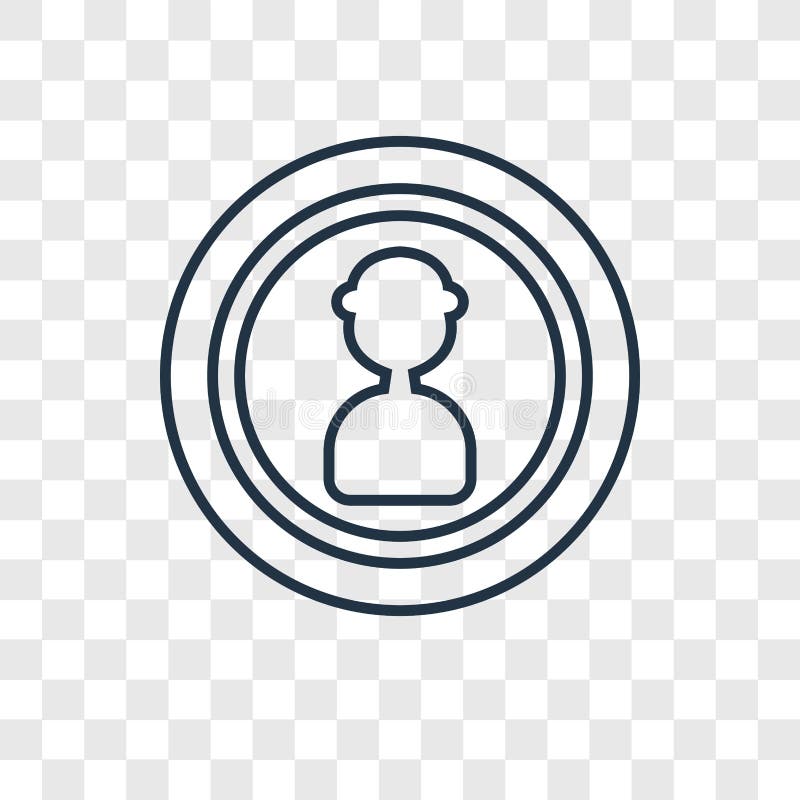 User Concept Vector Linear Icon Isolated on Transparent Background ...