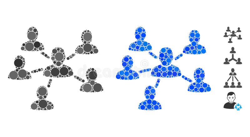 User Connections Mosaic Icon of Circles Stock Illustration ...
