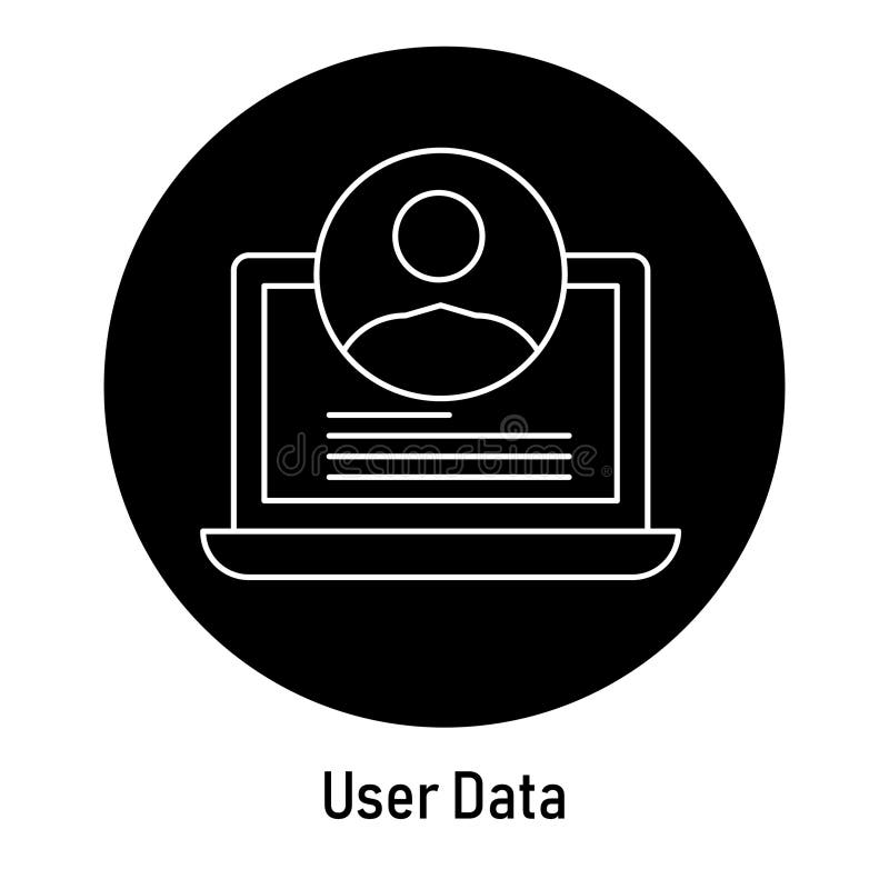 User Data GDPR Icon: Individual Data Control. Stock Illustration ...