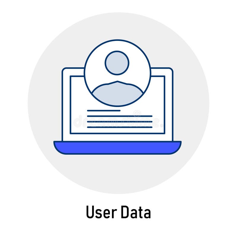 User Data Icon, GDPR Compliance Symbol, Individual Data Control, User ...