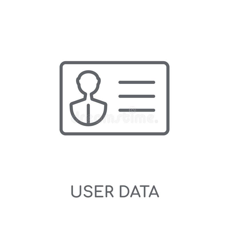 User Data Linear Icon. Modern Outline User Data Logo Concept on Stock ...