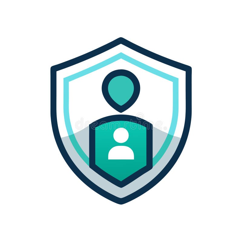 User Data Security Shield Icon: Protection of Personal Information and ...