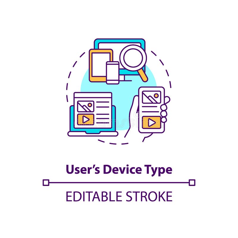 User Device Type Concept Icon Stock Vector - Illustration of user ...
