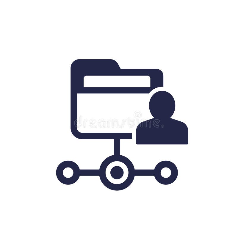 User Directory, Folder Icon on White Stock Illustration - Illustration ...
