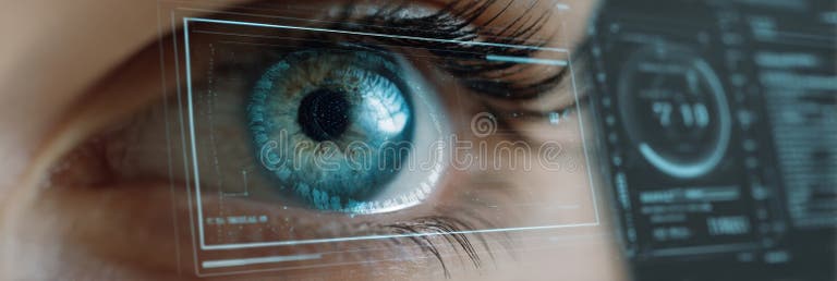 Virtual Eye Exam Displayed on Futuristic Computer Screen Featuring ...