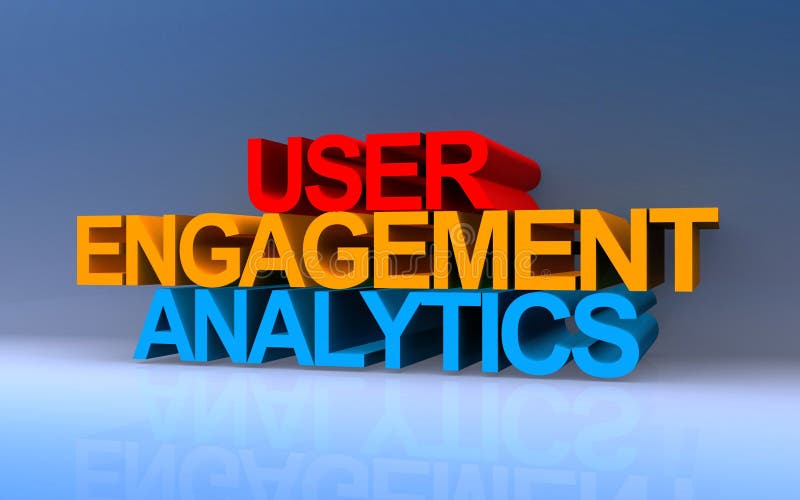 User Engagement Analytics on Blue Stock Illustration - Illustration of ...