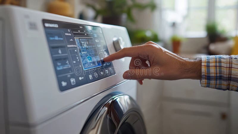 Contemporary Smart Washer Interaction in Modern Kitchen Technology ...