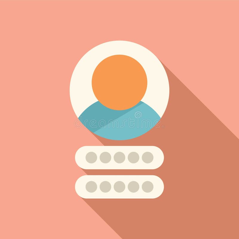 User Entering Password Secure System Login Icon Stock Vector ...