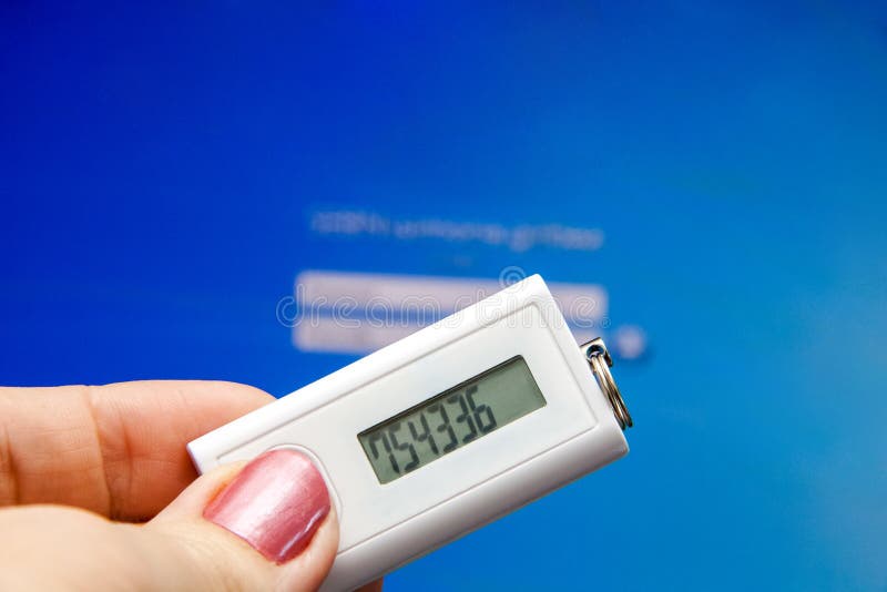 A User Enters Password and Passcode at Log on Stock Photo - Image of ...