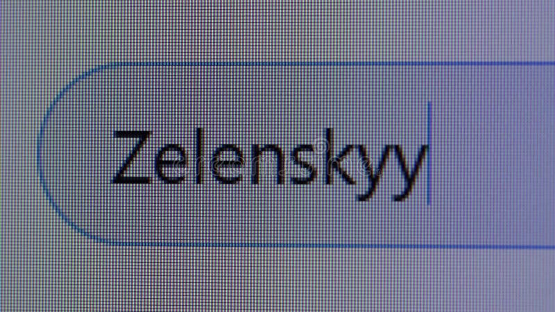 User Enters Text Query for Word Zelenskyy in Search Bar Form of ... User Enters Text Query for Word Zelenskyy in Search Bar Form of ...