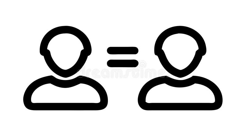 User Equality Icon. Fair Access, Equal Rights, Match, Vector Design ...