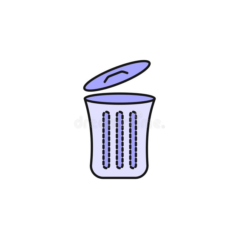 User Experience Delete Bin Icon Vector Stock Vector - Illustration of ...
