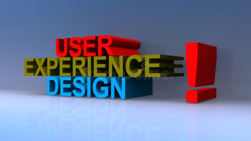 User Experience Design on Blue Stock Illustration - Illustration of ...