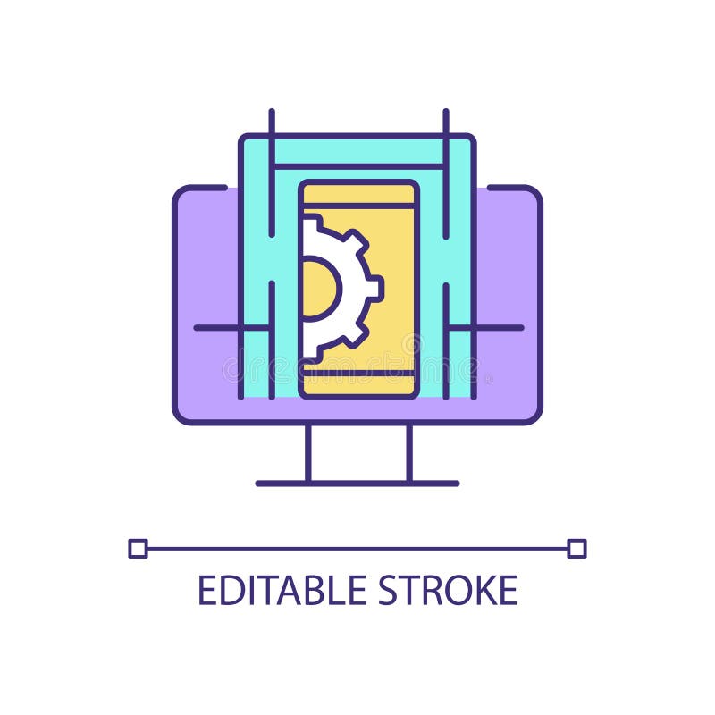 User Experience Design RGB Color Icon Stock Vector - Illustration of ...