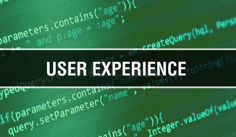 User Experience With Digital Java Code Text User Experience And Computer Software Coding Vector