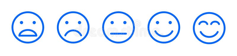 User Experience Feedback Sentiment Icon Set Stock Vector - Illustration ...