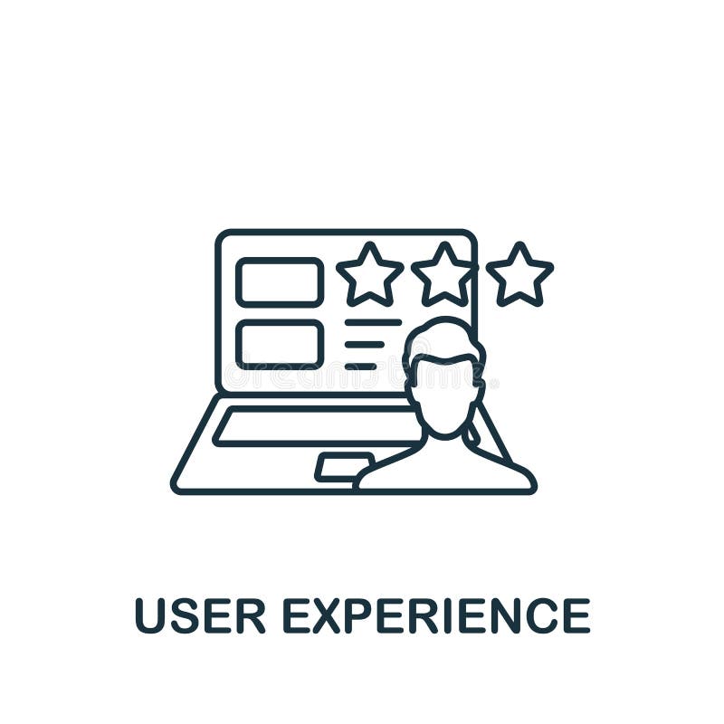 User Experience Icon. Monochrome Simple Web Design Icon for Templates ...
