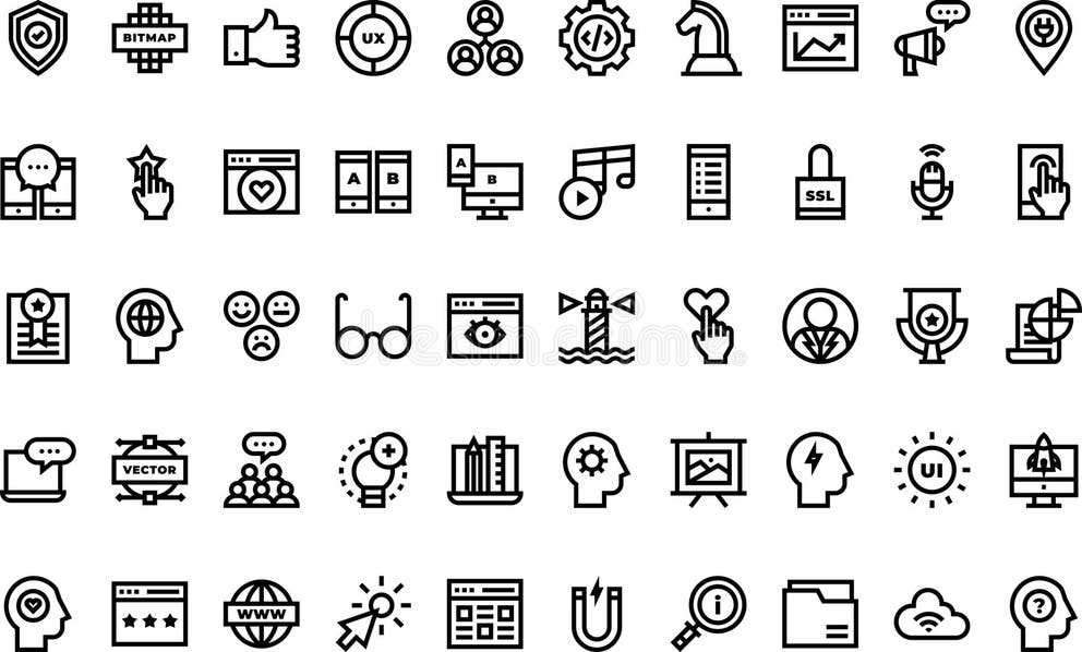 User Experience Icons High-Quality Vector Icons Collection with ...