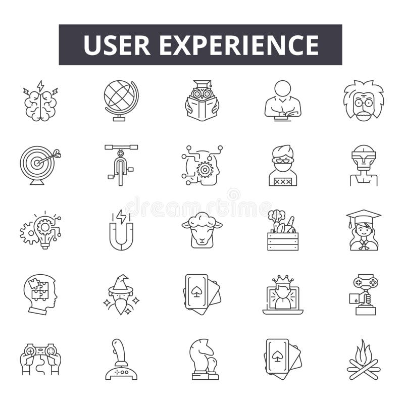 User Experience Line Icons, Signs, Vector Set, Outline Illustration ... User Experience Line Icons, Signs, Vector Set, Outline Illustration ...