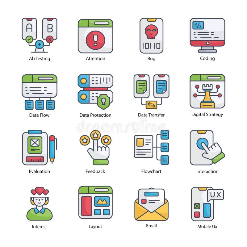 User Experience Vector Fill Outline Icon Design Illustration. User ...