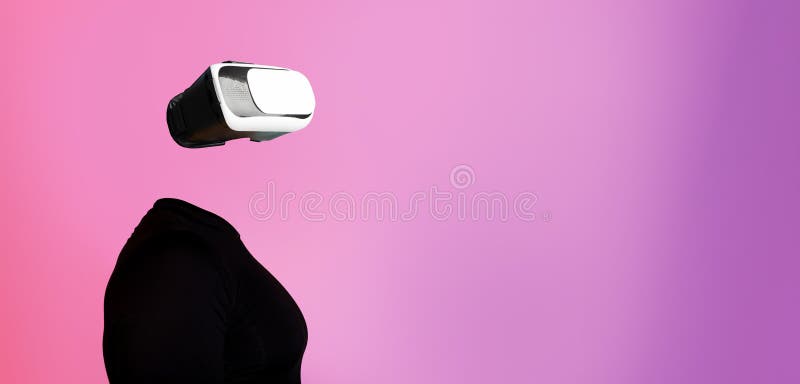 User Engages Virtual Reality Technology Using Modern Vr Goggles Stock ...