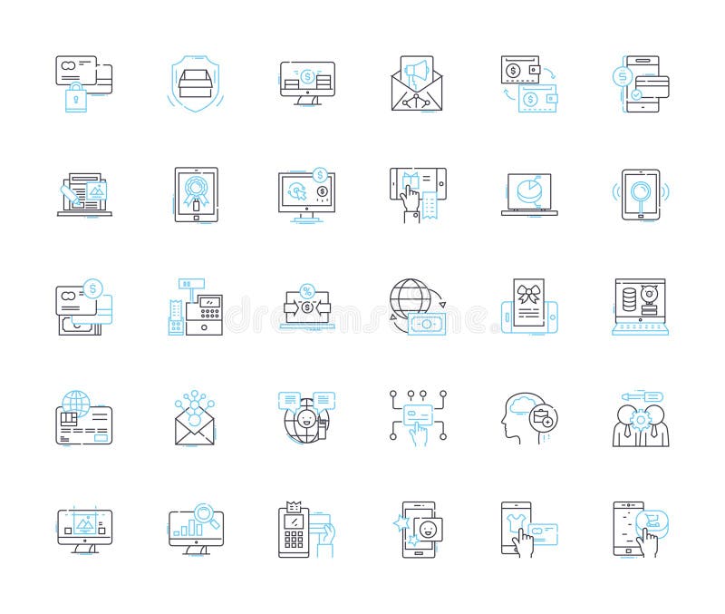 User Exploration Linear Icons Set. Research, Insight, Observation ...