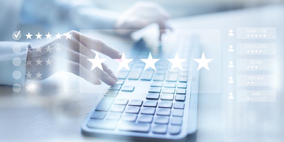 User Feedback and Digital Rating System Interface Stock Image - Image ...