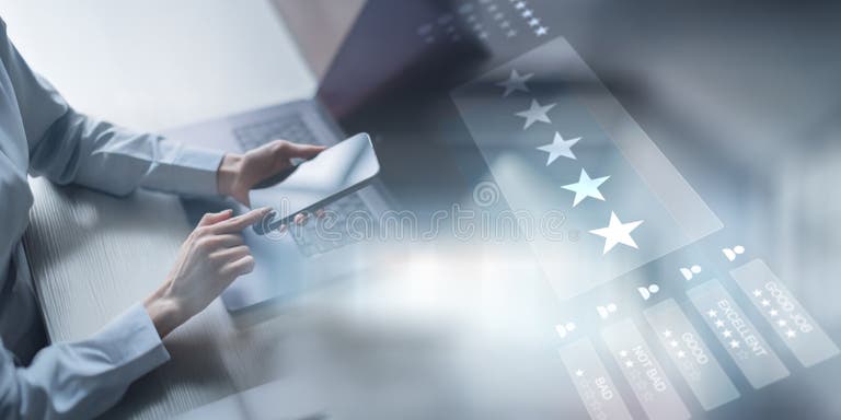 User Feedback and Digital Rating System Interface Stock Photo - Image ...