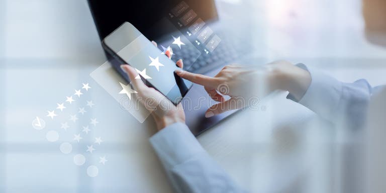 User Feedback and Digital Rating System Interface Stock Photo - Image ...