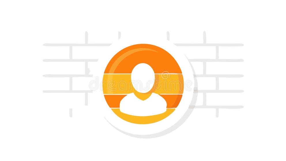 User Firewall Icon: Profile Security Network Protection, Vector Design ...