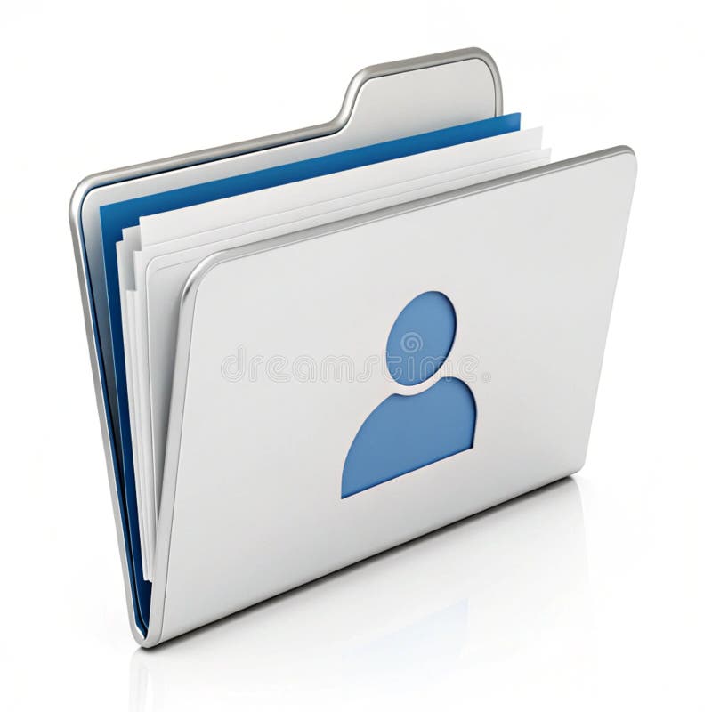 User Folder Icon Isolated on White Background Stock Illustration ...