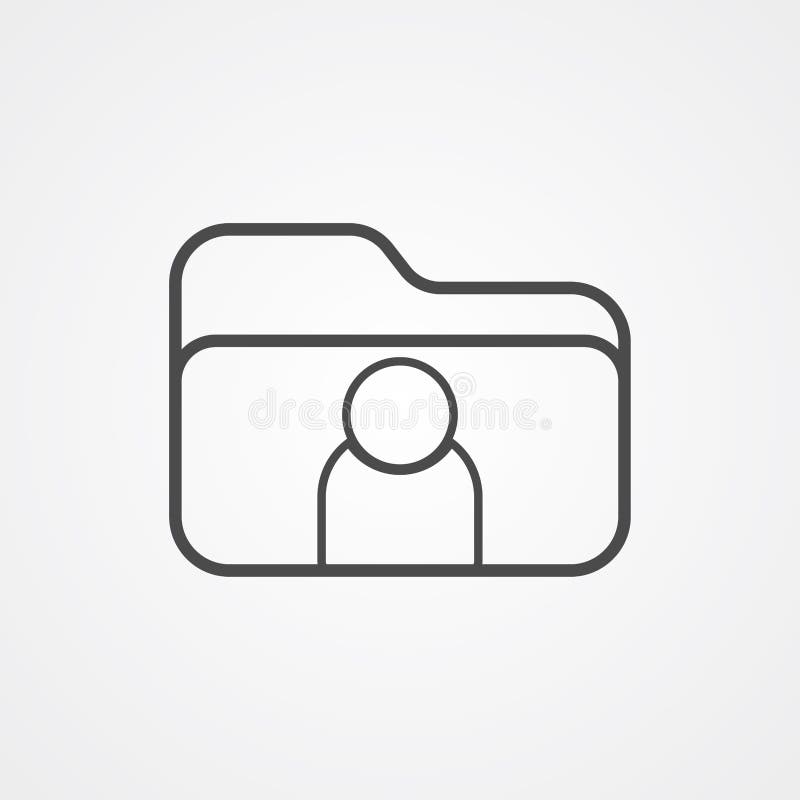 User Folder Vector Icon Sign Symbol Stock Vector - Illustration of ...