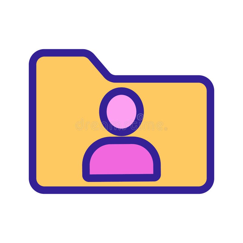 The User Folder is an Icon Vector. Isolated Contour Symbol Illustration ...