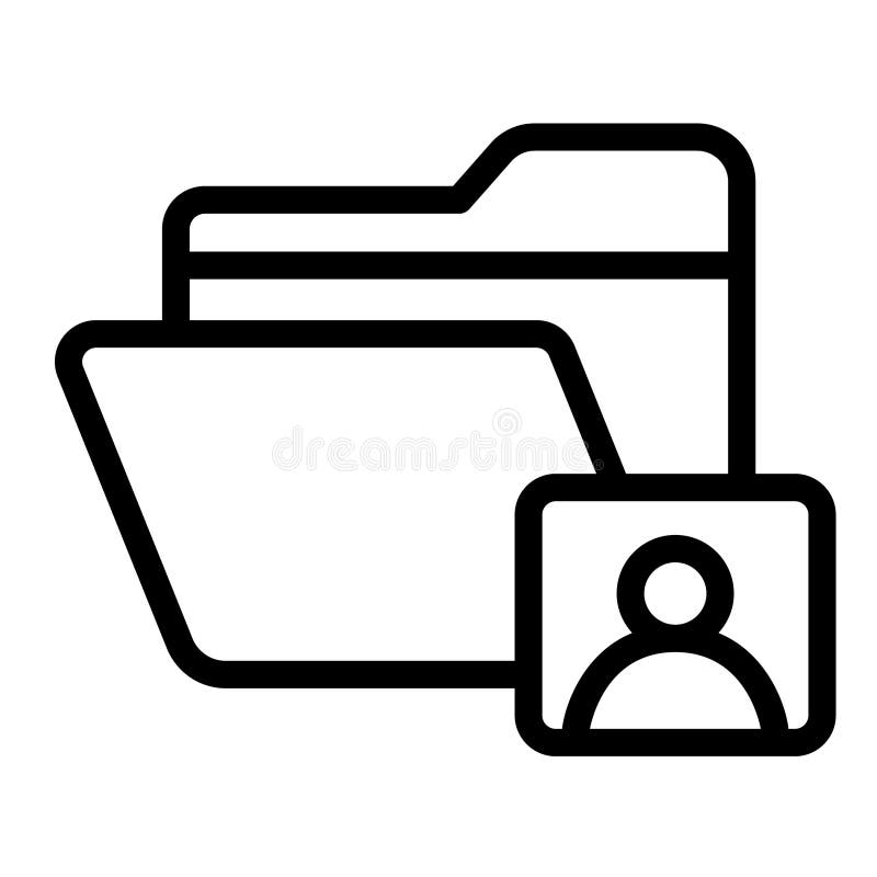 User Folder Icon Isolated on White Background Stock Illustration ...