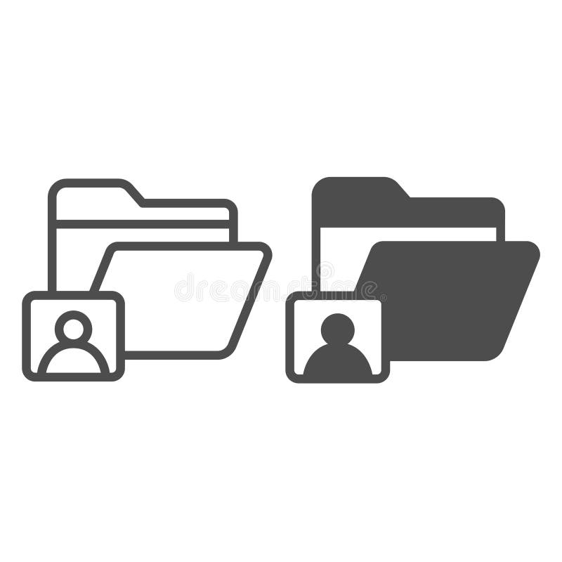 User Folder Icon Isolated on White Background Stock Illustration ...