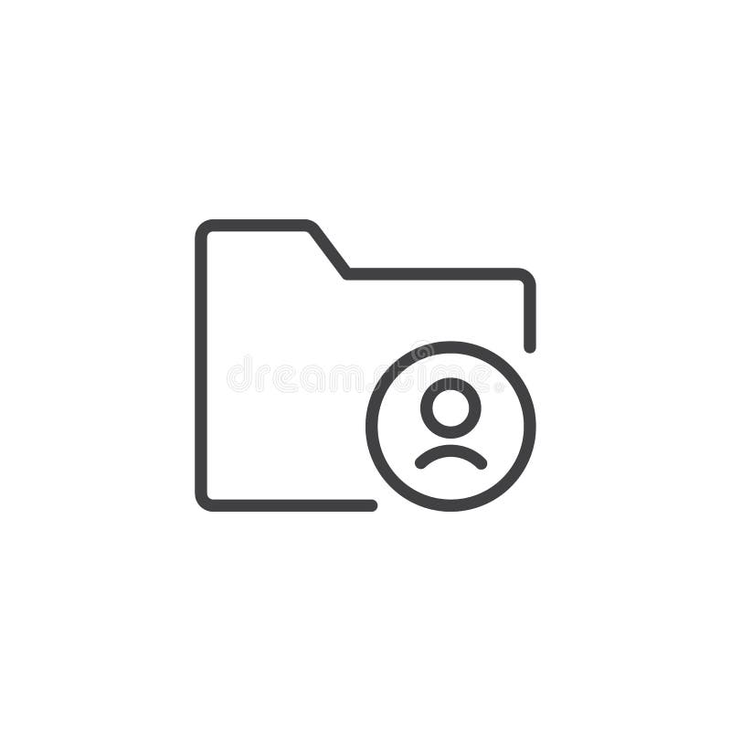 User Folder Icon stock vector. Illustration of icon - 181838772