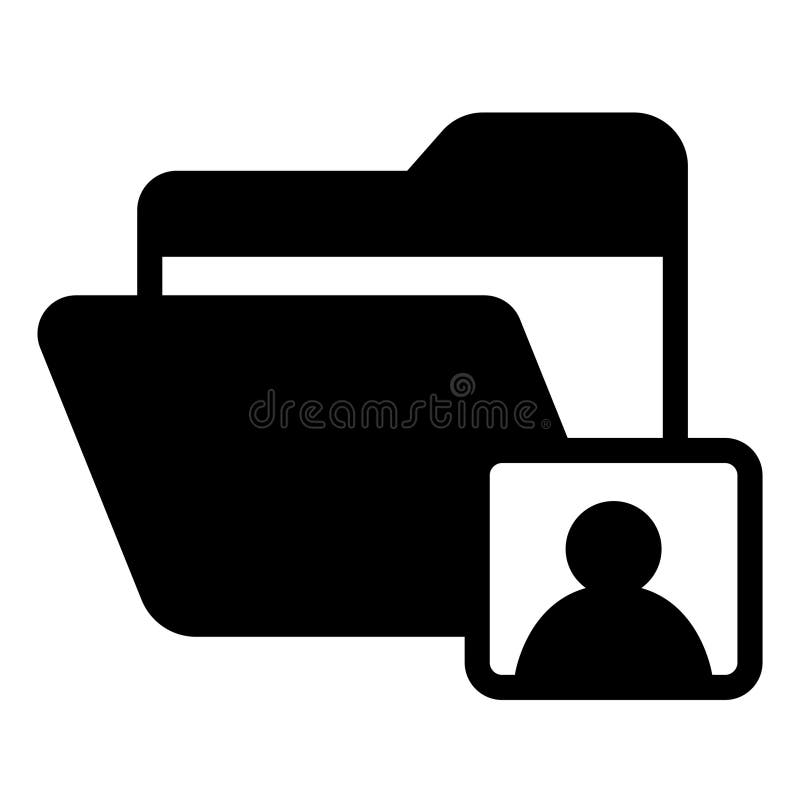User Folder Icon Isolated on White Background Stock Illustration ...