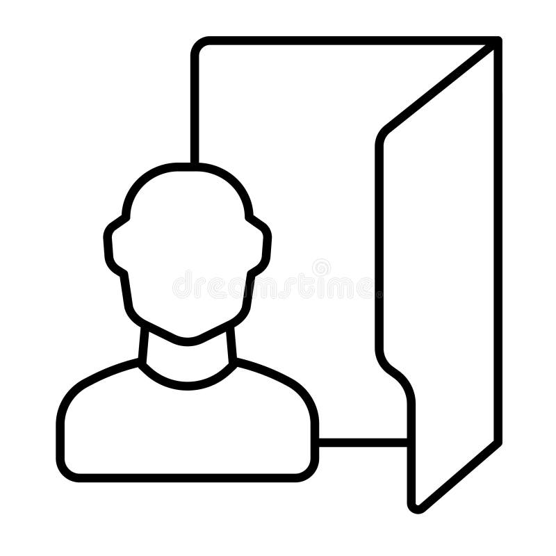 User Folder Thin Line Icon, Windows Pack Concept. Vector Graphics Stock ...