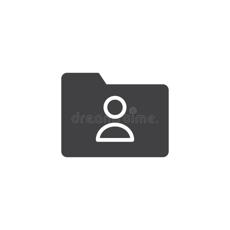 User Folder Icon Isolated on White Background Stock Illustration ...