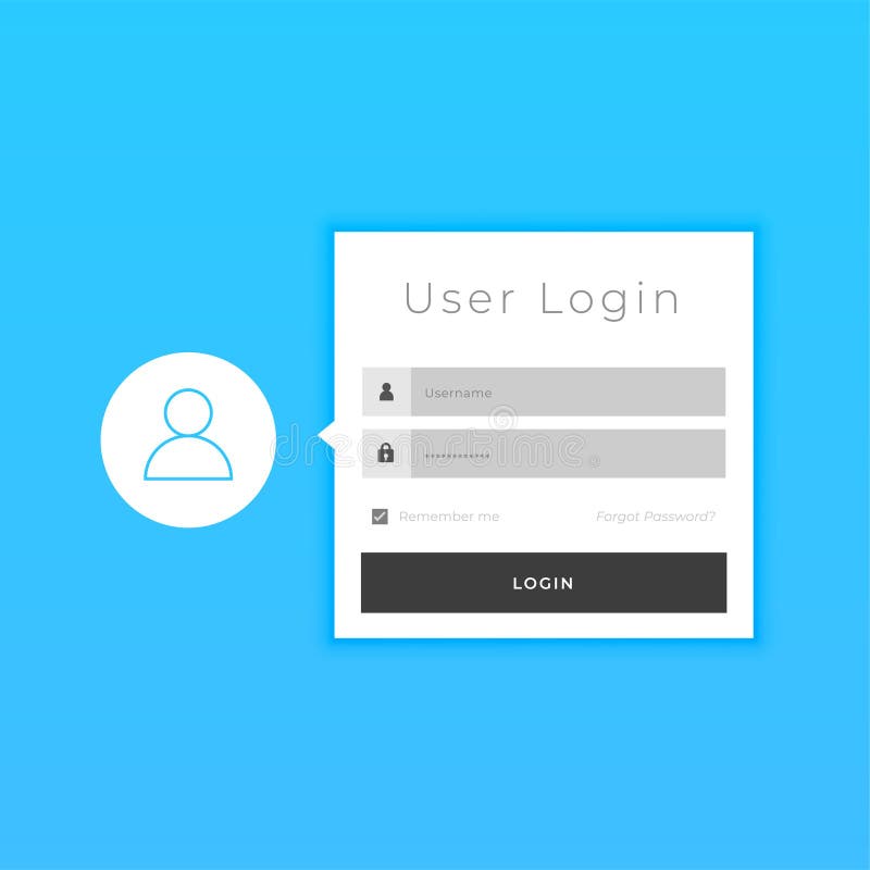 User Friendly Application Login Form Template Enter Web Screen Stock ...