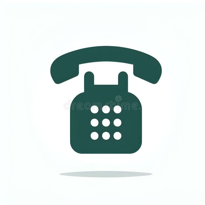 User-Friendly Communication: Green Telephone Icon, Generative AI. Stock ...