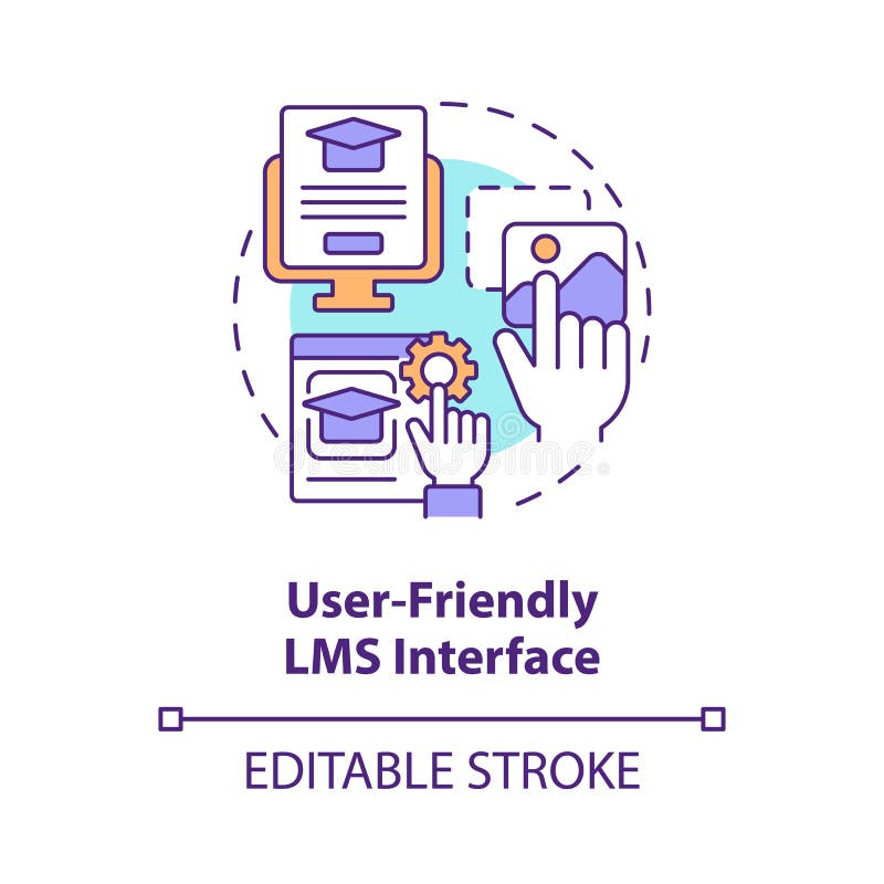 User-friendly LMS Interface Concept Icon Stock Vector - Illustration of ...