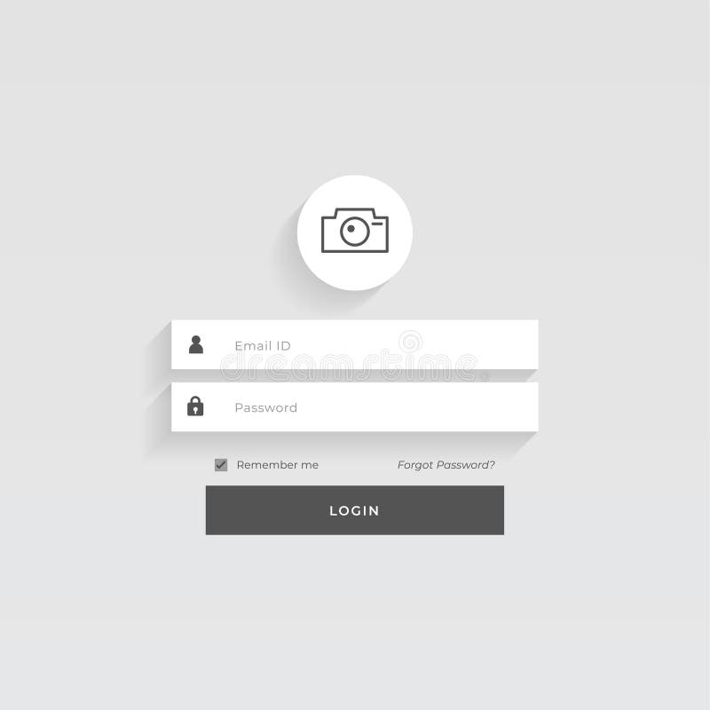 User Friendly Login Page Form Template Member Profile Access Stock ...