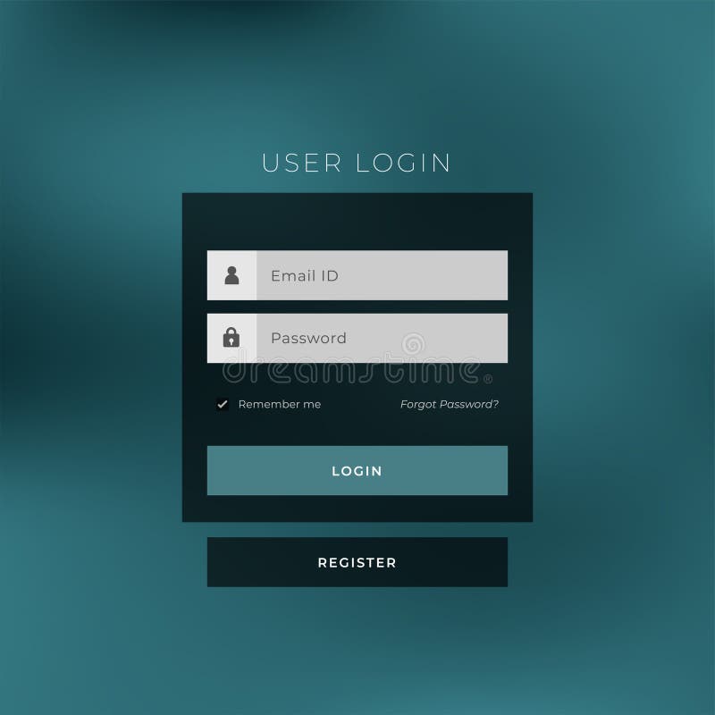 User Friendly Login Page Form Template for Registration and Signup ...